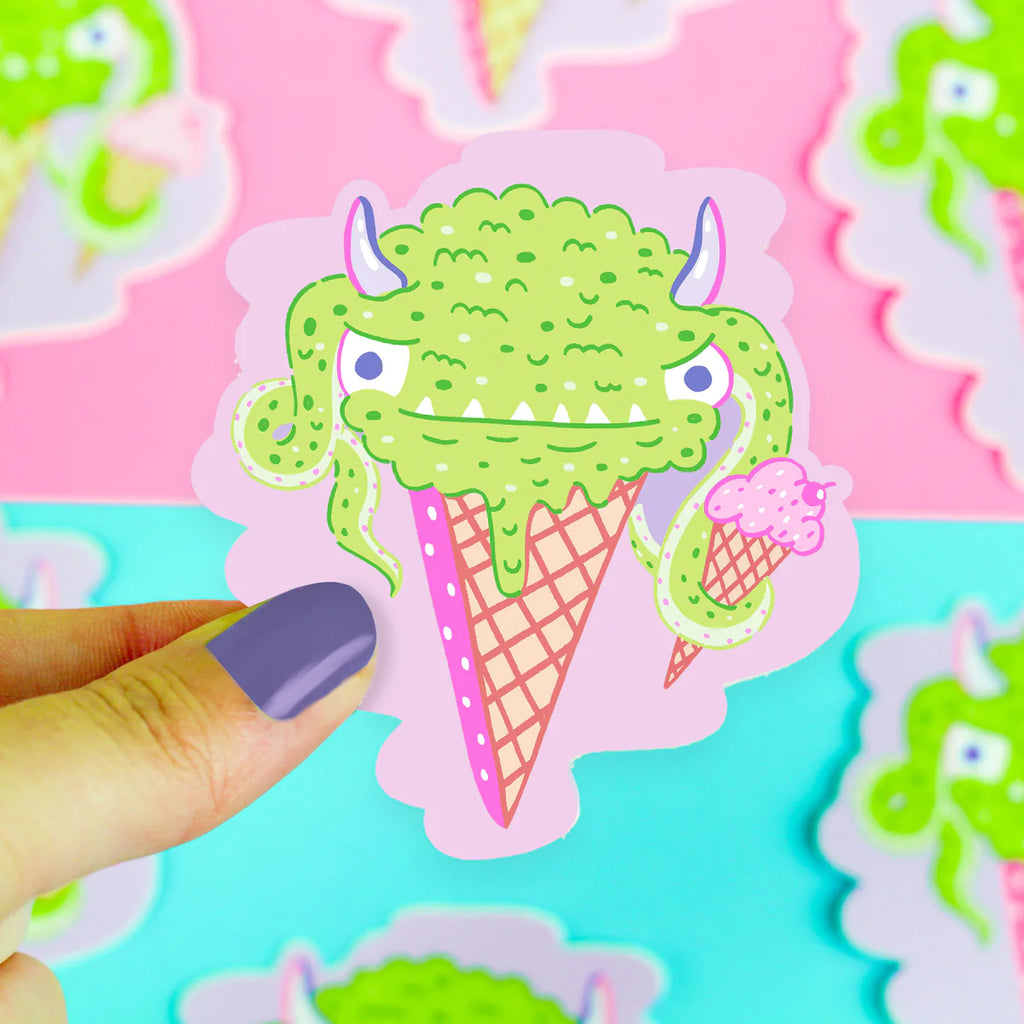 Ice Cream Monster Sticker – ShirtsNThingsAZ